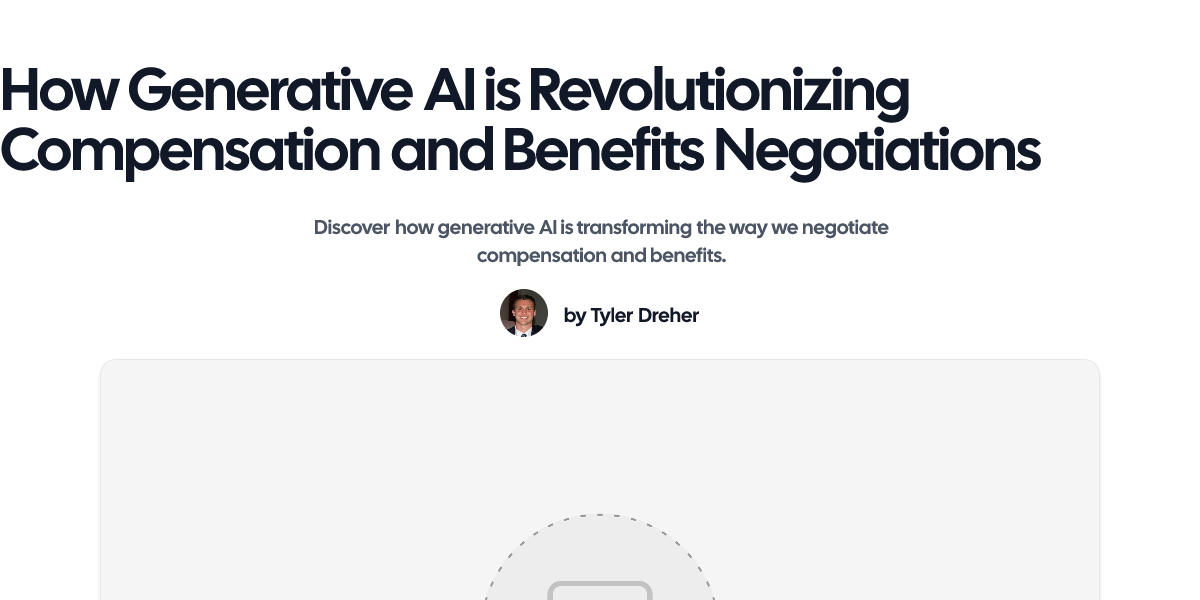 How Generative AI is Revolutionizing Compensation and Benefits Negotiations