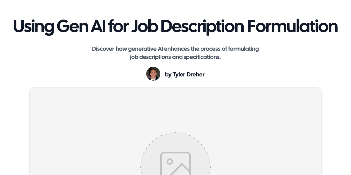 Using Gen AI for Job Description Formulation