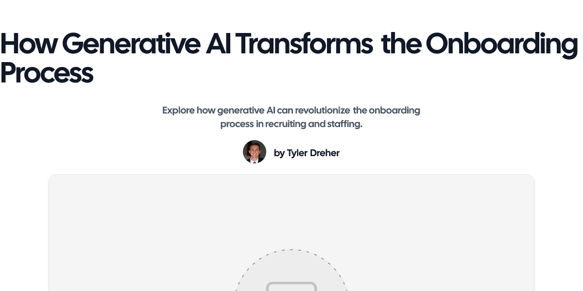 How Generative AI Transforms the Onboarding Process