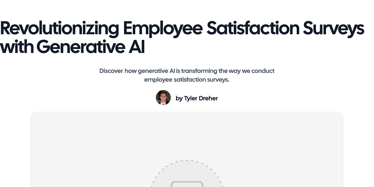 Revolutionizing Employee Satisfaction Surveys with Generative AI